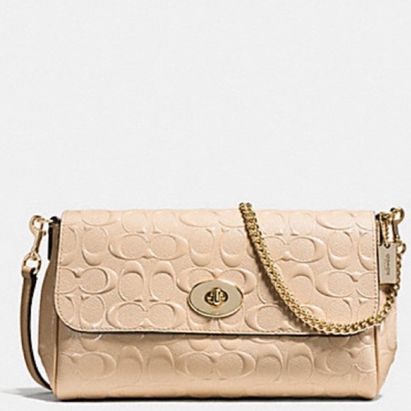 Coach | Bags | Coach Ruby Crossbody Platinum Sig Debossed Leather ...
